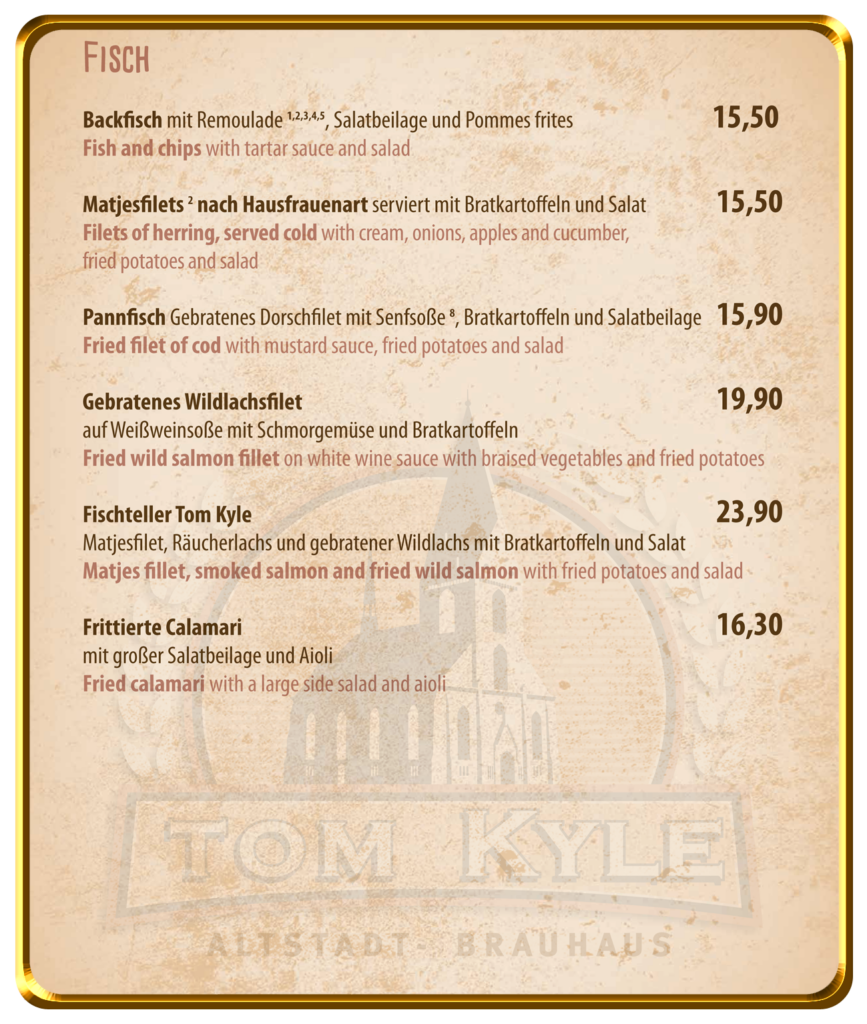Menu – Tom Kyle